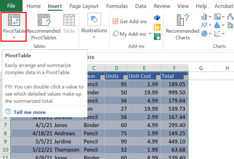 PivotTable - Def Excel