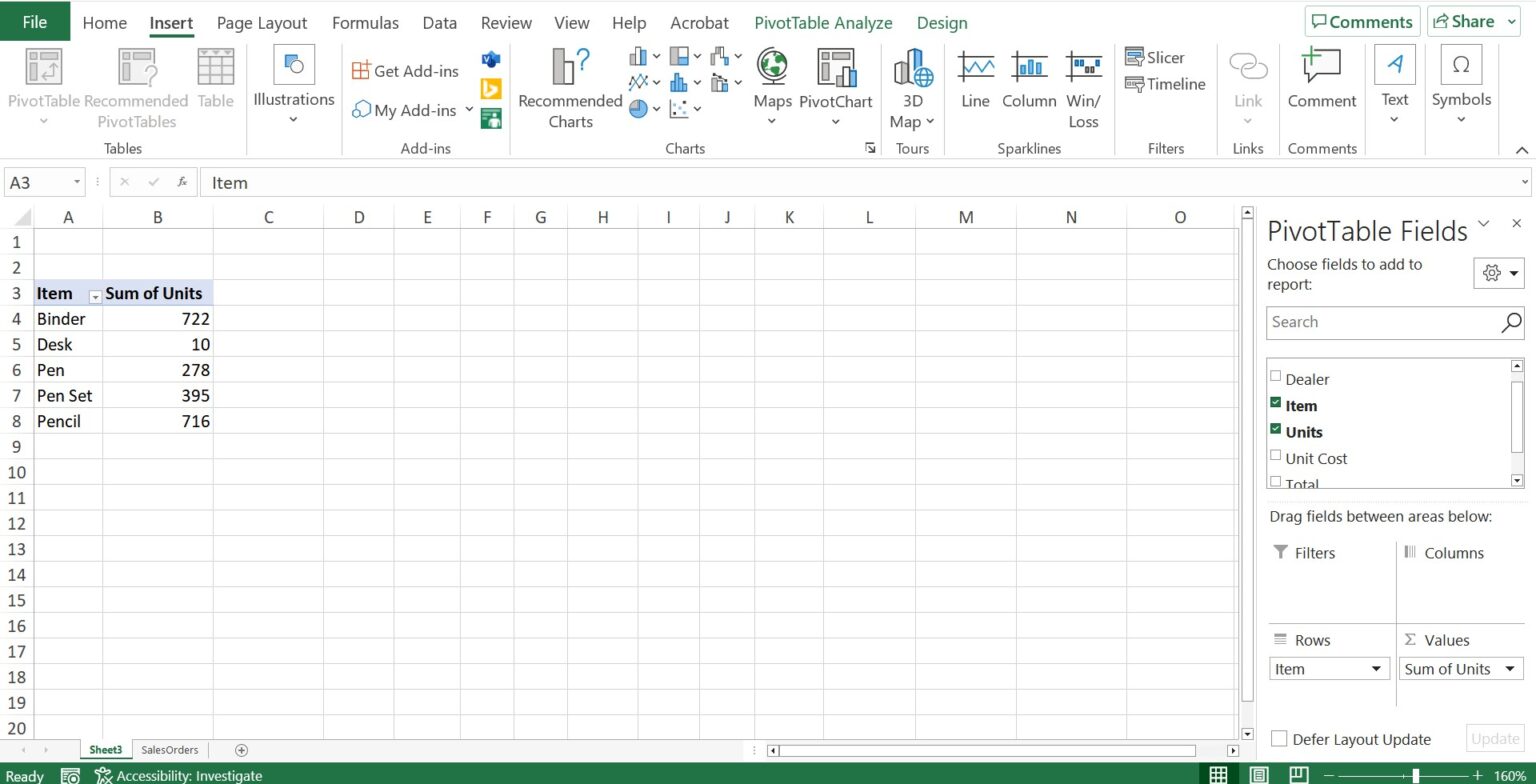 PivotTable - Def Excel