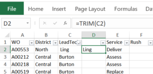 ฟังก์ชัน TRIM - Def Excel