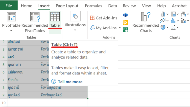 Excel Tables - Def Excel