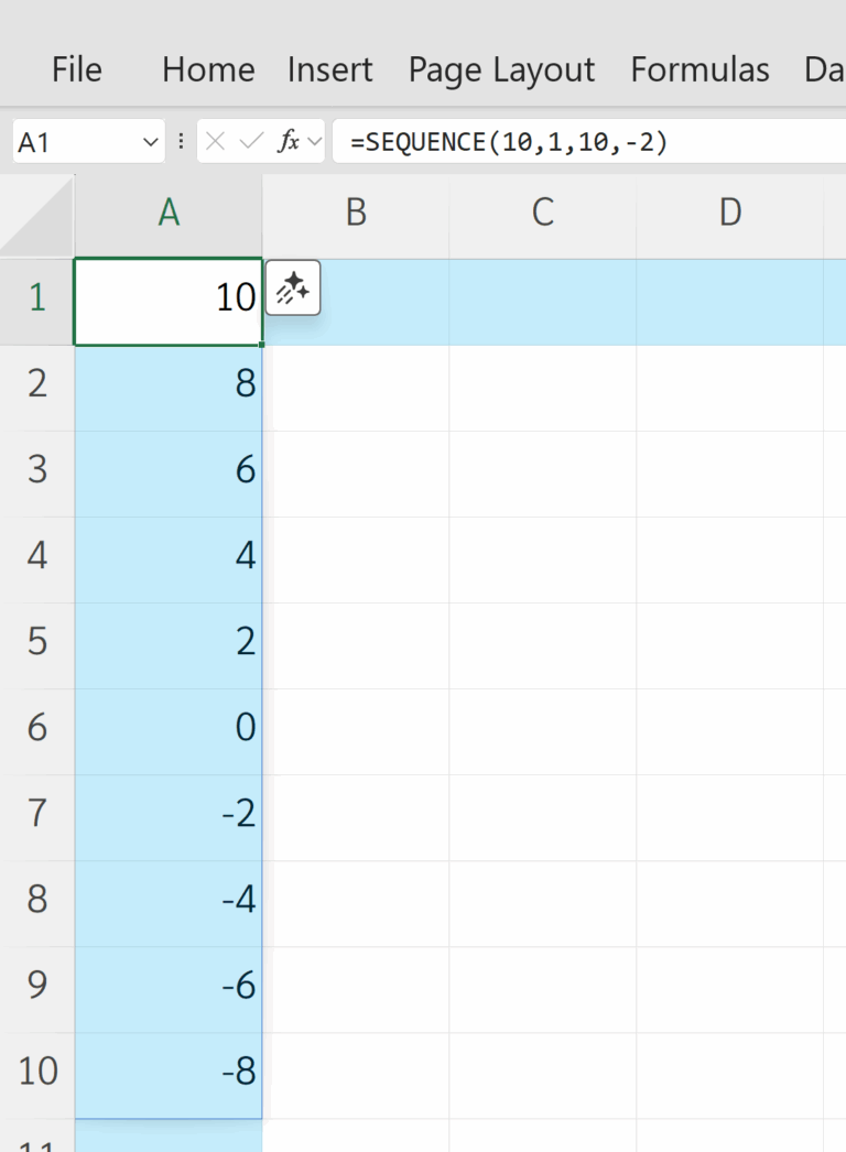 ฟังก์ชัน SEQUENCE สำหรับสร้างข้อมูลเรียงลำดับ - Def Excel